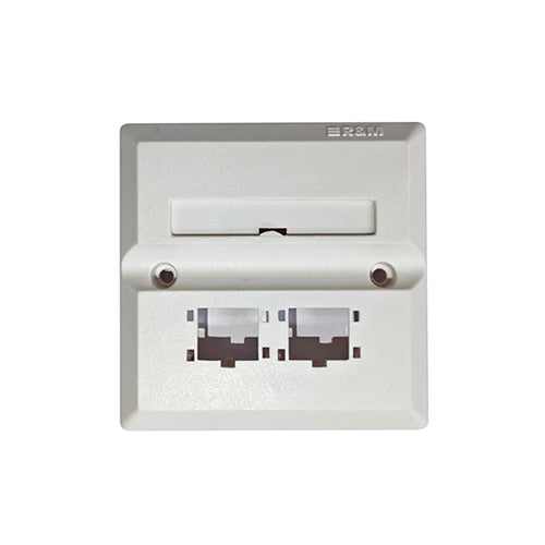 Shop R&M R199514 BS Facepate Dual Port 86x86, 2x1-Port, pure white in ...